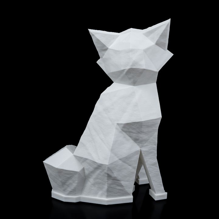3D Printable Low Poly Fox Table Lamp by Stlflix